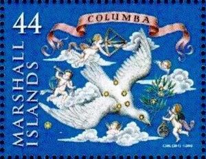 Stamp: Columba (Dove) (Marshall Islands(Constellations) Mi:MH 2572,Sn ...