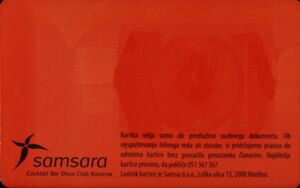 Functional Card: Samsara (Restaurants and Cafes, Slovenia(Samsara) Col ...