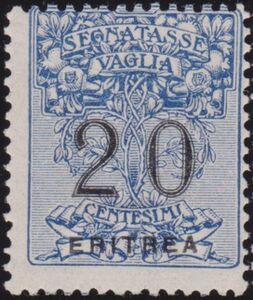 Stamp: Segnatasse per vaglia (Eritrea, Italian Administration ...