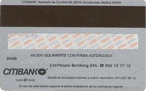 Bank Card: CITIBANK gatos (Citibank, SpainCol:ES-VI-0167.01