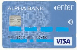 Bank Card: ALPHA BANK enter (05/19) (ALPHA BANK, GreeceCol:GR-VI-0487