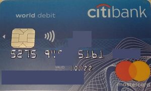Tarjeta de Banco: Citibank World Debit (Citibank, RusiaCol:RU-MC-1216.03