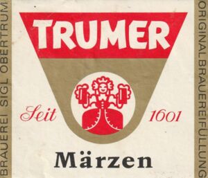 Drink Label: Trumer Märzen (Brauerei Josef Sigl Obertrum, AustriaCol:AT ...