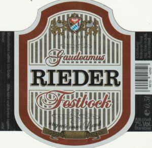 Drink Label: Rieder Festbock (Brauerei Ried, AustriaCol:AT-BEER-004064
