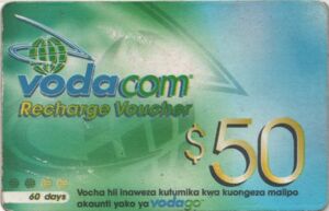 Phonecard: Vodacom Recharge Voucher (Mobile Tanzania, Tanzania(Vodacom ...