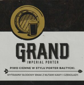 Drink Label: Grand Imperial Porter (Browar Amber Bielkówko, PolandCol ...