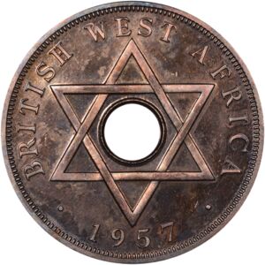 Coin: 1 Penny (British West Africa(1952~1958 - Elizabeth II) Col:GB-WA ...