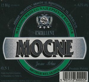 Drink Label: Mocne (Browar Belakspol Krakow, PolandCol:PL-BEER-006189