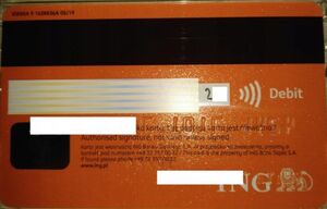 Bank Card: Visa (ING Bank Śląski SA, PolandCol:PL-VI-0491