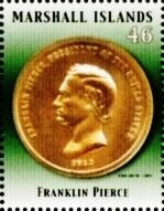 Stamp: Franklin Pierce (Marshall Islands(Medals) Mi:MH 3136,Sn:MH 1060n ...