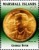 Stamp: George H. W. Bush (Marshall Islands(Medals) Mi:MH 3163,Sn:MH ...