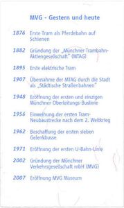 Admission Ticket: MVG Museum (Germany, Federal Republic) Col:DE-00391