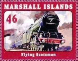Stamp: Flying Scotsman (Marshall Islands(British Steam Locomotives) Mi ...