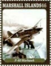 Stamp: P-40 Warhawk (Marshall Islands(World War II Aircraft) Mi:MH 3245 ...