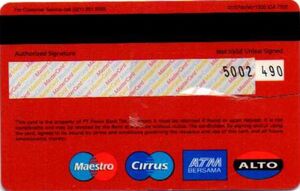 Bank Card: Panin Bank Red (PAN INDONESIA BANK, IndonesiaCol:ID-MC-0076