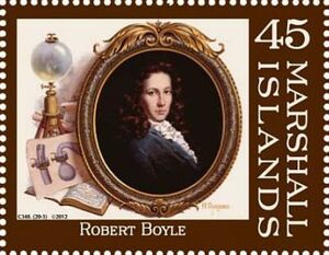 Stamp: Robert Boyle, 1627-1692 (Marshall Islands(Scientists) Mi:MH 2926 ...
