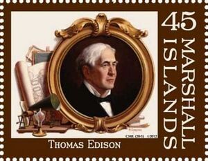 Stamp: Thomas Alva Edison, 1847-1931 (Marshall Islands(Scientists) Mi ...