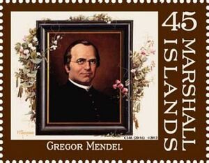 Stamp: Gregor Mendel, 1822-1884 (Marshall Islands(Scientists) Mi:MH ...