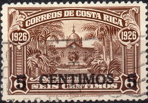 Stamp: Chapui Asylum, San Jose surcharged (Costa Rica(Definitives ...