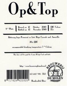 Drink Label: Op & Top (Brouwerij de Molen, NetherlandsCol:NL-BEER-012029