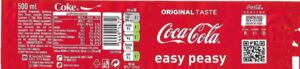 Drink Label: Coca Cola, Easy Peasy (Coca-Cola 3E Greece ABEE, Greece ...