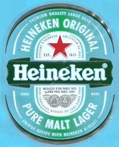 Drink Label: Heineken Original , Pure Malt Lager (Athenian Brewery S.A ...
