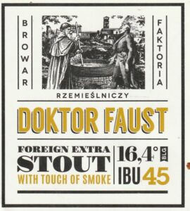 Drink Label: Doktor Faust Stout (Browar Faktoria, PolandCol:PL-BEER-006229