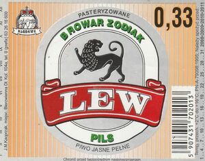 Drink Label: Lew Pils (Browar Zodiak Kłodawa, PolandCol:PL-BEER-006260