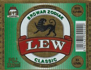 Drink Label: Lew Classic (Browar Zodiak Kłodawa, PolandCol:PL-BEER-006279