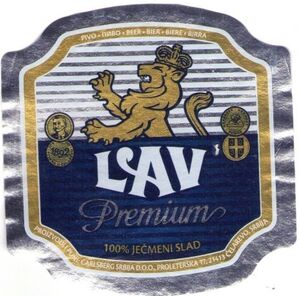 Drink Label: Lav Premium (Pivara Čelarevo /Carlsberg Serbia/, SerbiaCol ...