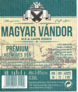 Drink Label: Magyar Vándor (Szent András Sörfözde, HungaryCol:HU-BEER ...