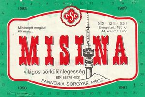 Drink Label: Misina (Pécsi Sörfözde, HungaryCol:HU-BEER-001715