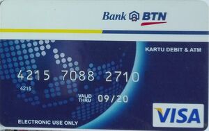 Bank Card: BTN - Blue (Bank BTN, IndonesiaCol:ID-VI-0050.02 💳