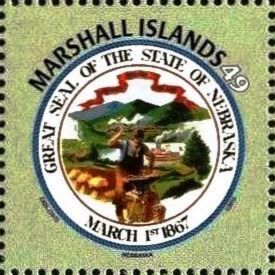 Stamp: Nebraska (Marshall Islands(Great Seals of the United States) Mi ...