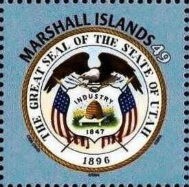Stamp: Utah (Marshall Islands(Great Seals of the United States) Mi:MH ...