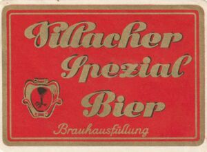 Etiqueta de bebida: Villacher Spezialbier (Brauerei Villach, AustriaCol ...