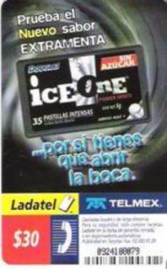 Tarjeta Telefónica: Ice One - Pastillas Intensas de Douglas (Telmex ...