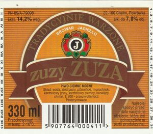 Drink Label: Zuzy Zuza (Browar Jagiełło Chełm-Pokrówka, PolandCol:PL ...