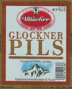 Etiqueta de Bebida: Villacher Glockner Pils (Brauerei Villach ...