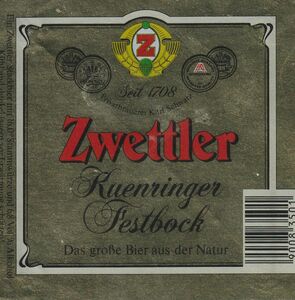 Drink Label: Zwettler Kuenringer Festbock (Privatbrauerei Zwettl ...