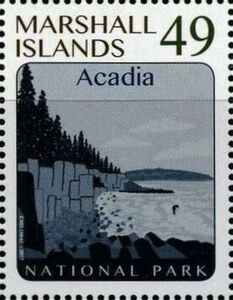 Stamp: Acadia (Marshall Islands(National Parks (2017)) Mi:MH 3838,Sn:MH ...