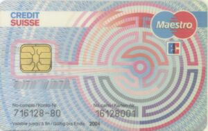 Bank Card: Credit Suisse Maestro (Credit Suisse, Switzerland) Col:CH-MS ...