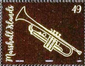 Stamp: Jazz and blues instruments (Marshall Islands(Jazz and blues ...