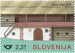 Stamp: Nace's House, Škofja Loka (Slovenia) (Architecture in Slovenia ...