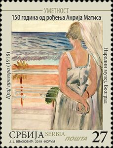 Stamp: "By the Window " by Henri Matisse (Serbia(Art (2019)) Mi:RS 907 ...