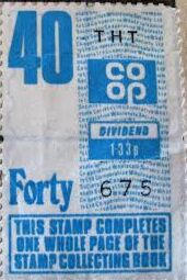 Stamp: Coop 40 Dividend Stamp. Old version from sheet (United Kingdom ...