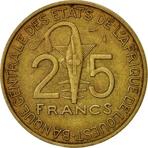 Moneda: 25 CFA Francs (Estados del África Occidental(1959~Today ...