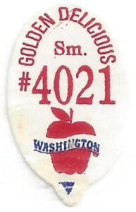 Fruit Sticker: Golden Delicious Sm. #4021 Washington (United States of ...