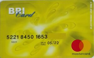 Bank Card: BRI Card (PT Bank Rakyat Indonesia, IndonesiaCol:ID-MC-0082.02