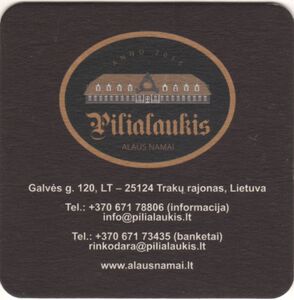 Beer Coaster: Pilialaukis (Alaus Namai Vilnius - Pilialaukis ...